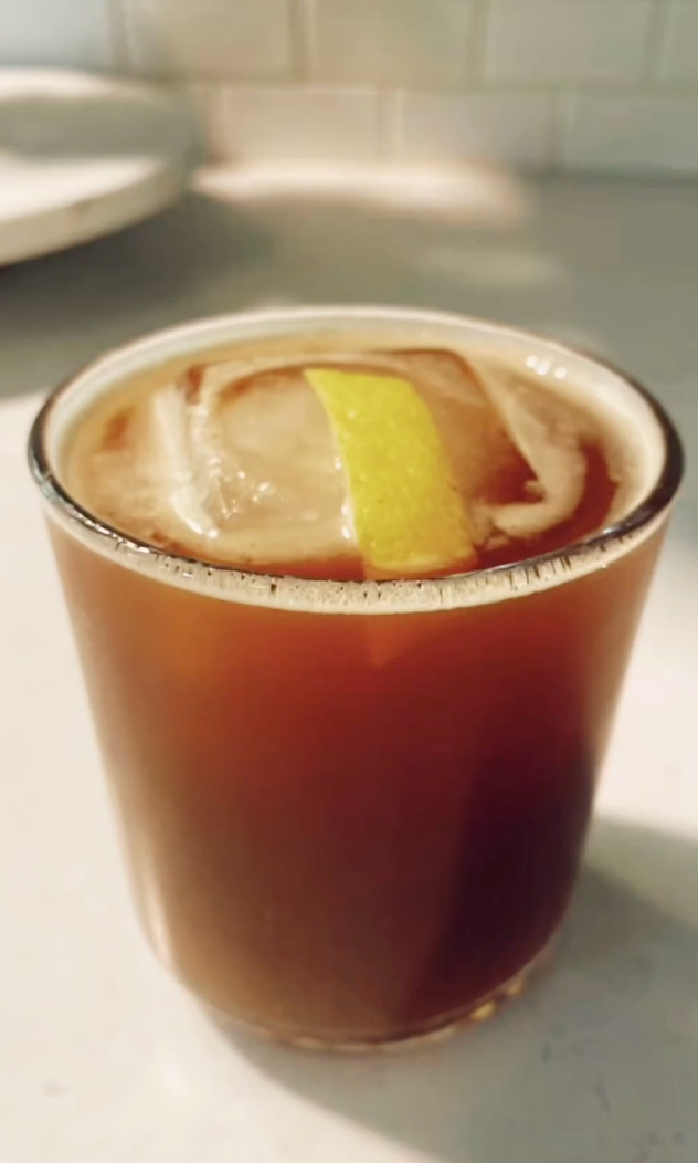 Citrus Cardamom Coffee Spritz | Siren Shrub Company